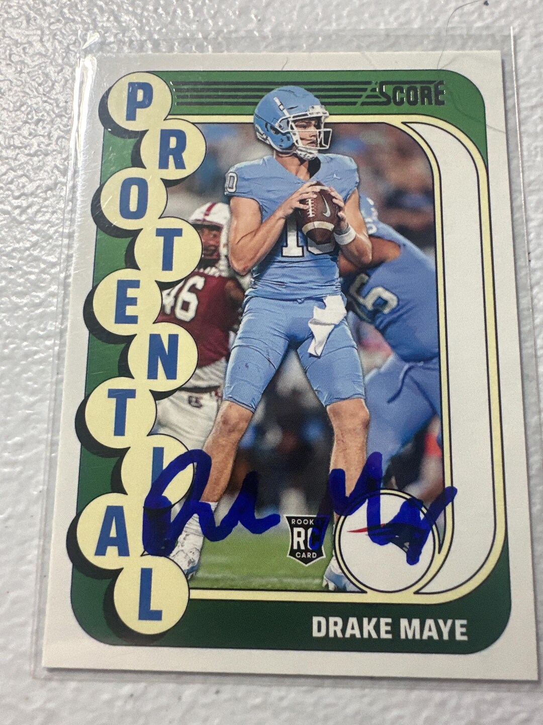 Drake Maye Autographed Card - Etsy