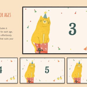 Happy Birthday Frame TV Art | Happy Birthday Cat | Minimal Design ...