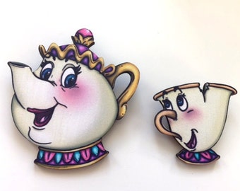 Mrs Potts Beauty and the Beast Postcard | Etsy