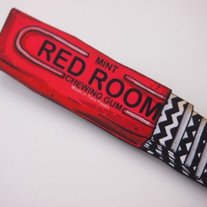 Twin Peaks Red Room Gum Stick Laser Cut Wood Brooch - Etsy