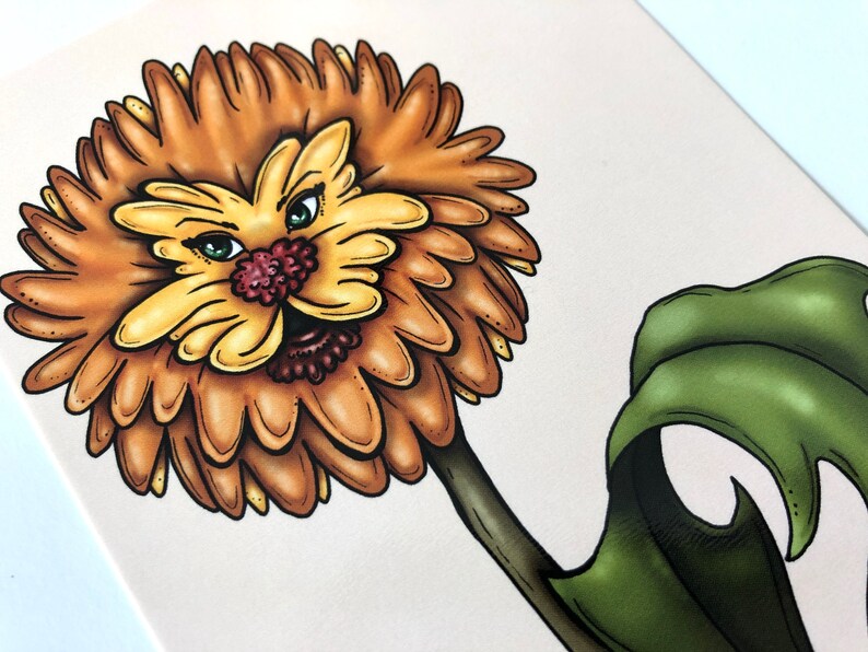 Dandelion Flower Garden Alice in Wonderland Postcard - Etsy