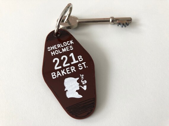 221b Baker Street Sherlock Holmes Hotel Room Key Ring | Etsy