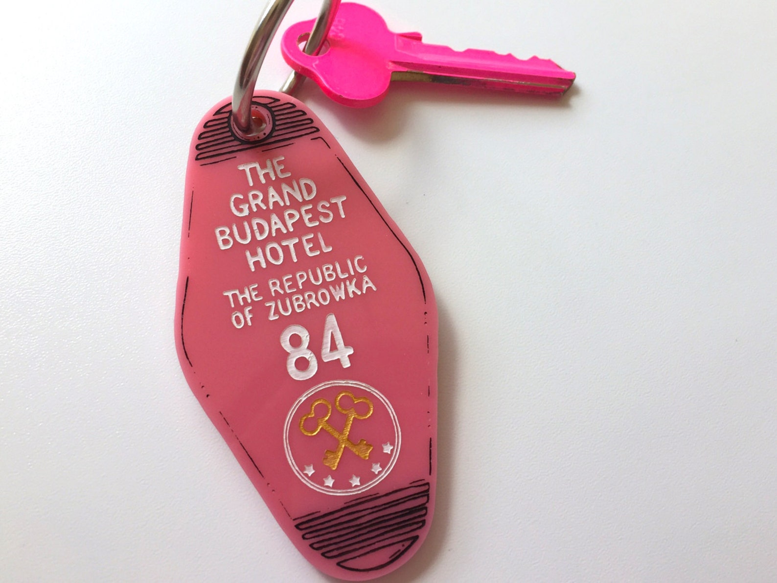 The Grand Budapest Hotel Hotel Room Key Ring Wes Anderson - Etsy Australia