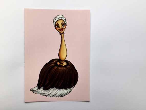 Plumette Feather Duster Beauty and the Beast Postcard - Etsy