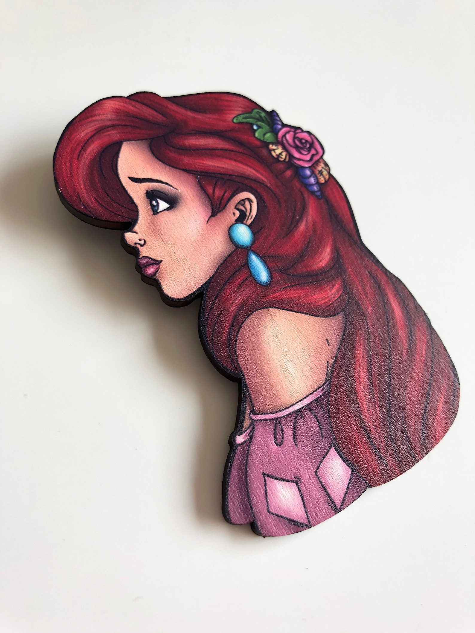 NEW LARGER Princess Profile Ariel the Little Mermaid | Etsy