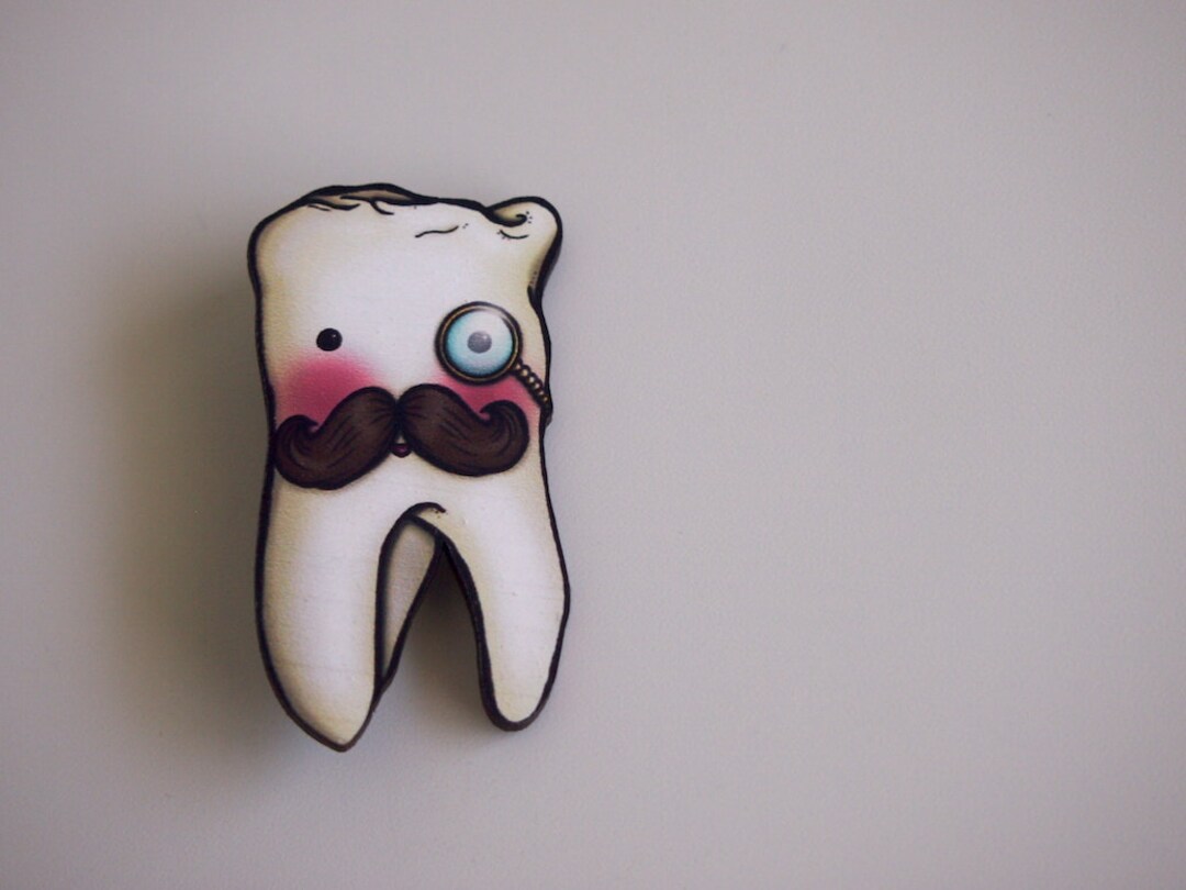 Wisdom Tooth Laser Cut Wood Brooch - Etsy
