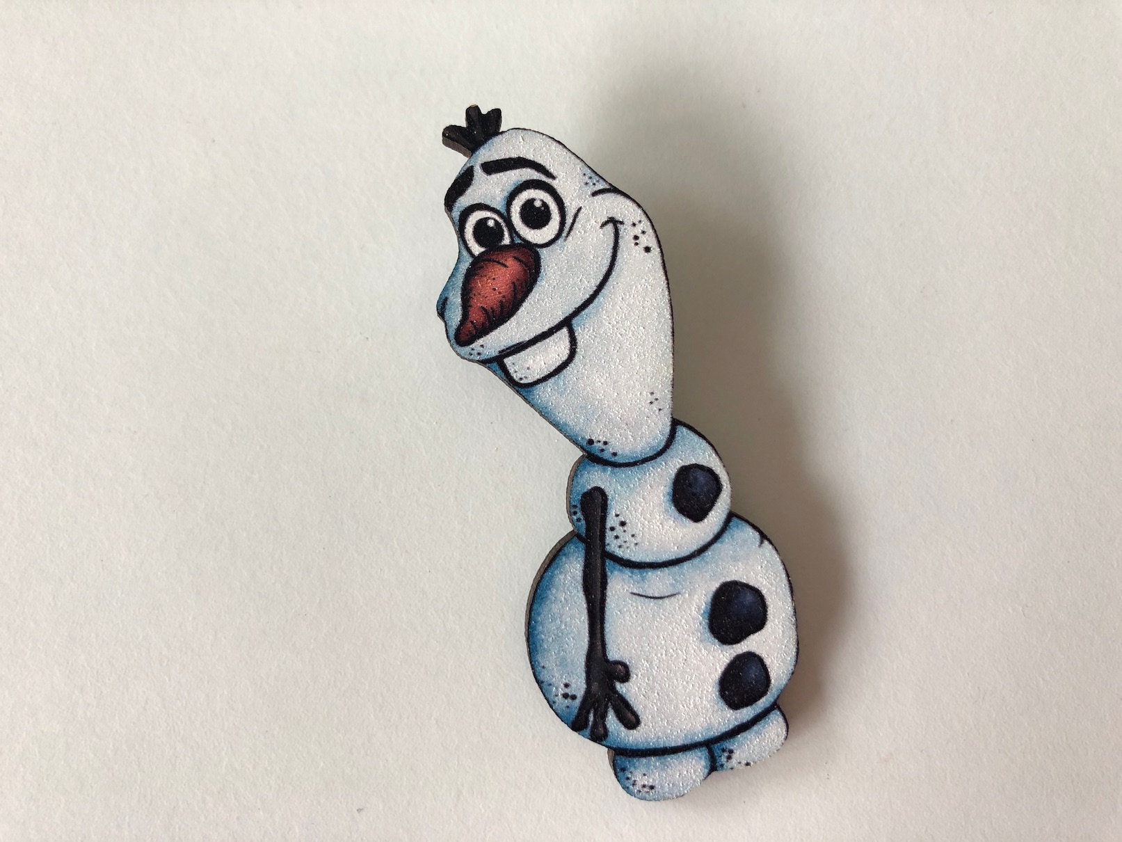Olaf Frozen Laser Cut Wood Brooch | Etsy