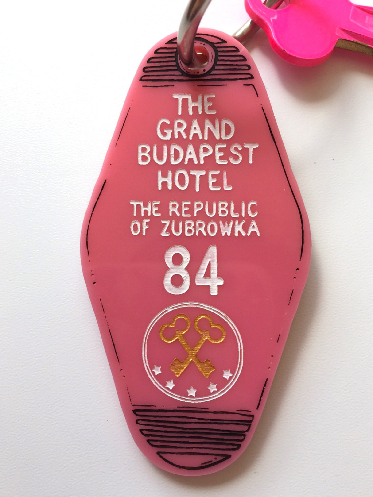 The Grand Budapest Hotel Hotel Room Key Ring Wes Anderson - Etsy Australia
