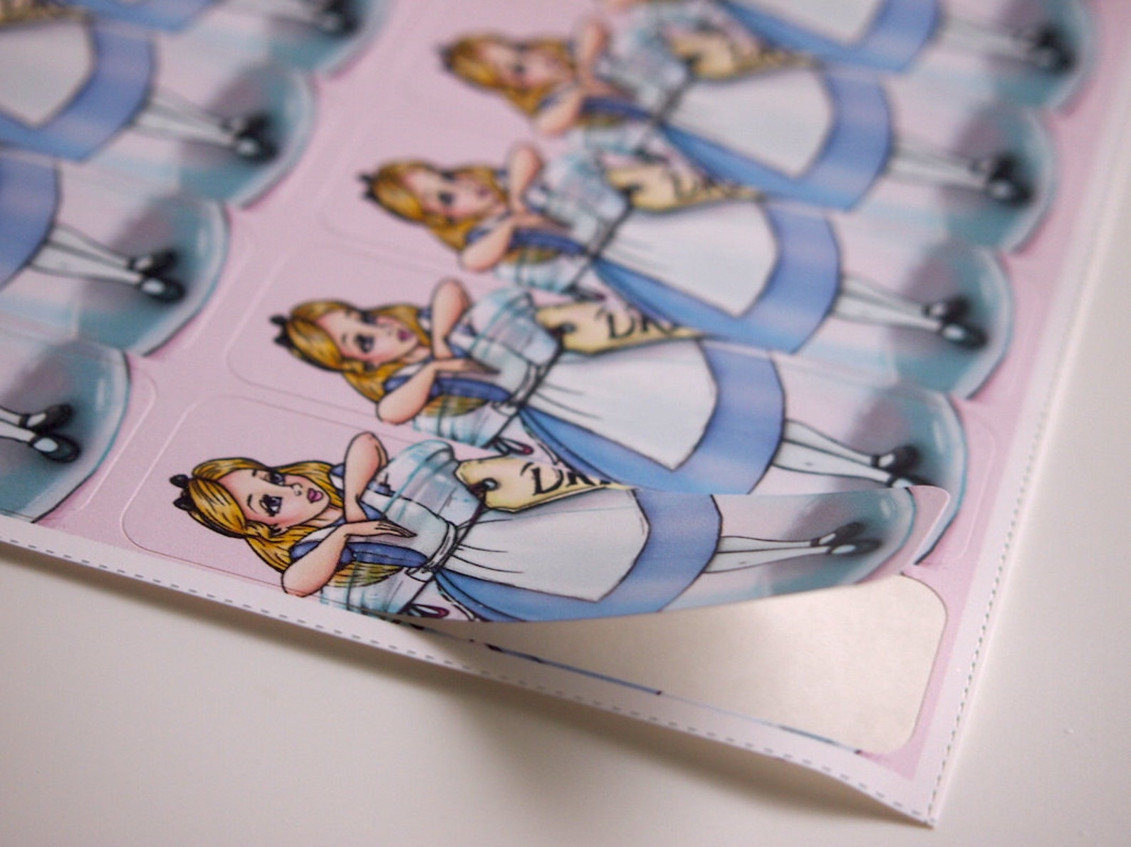 Sheet of Stickers Alice in a Bottle Alice in Wonderland - Etsy