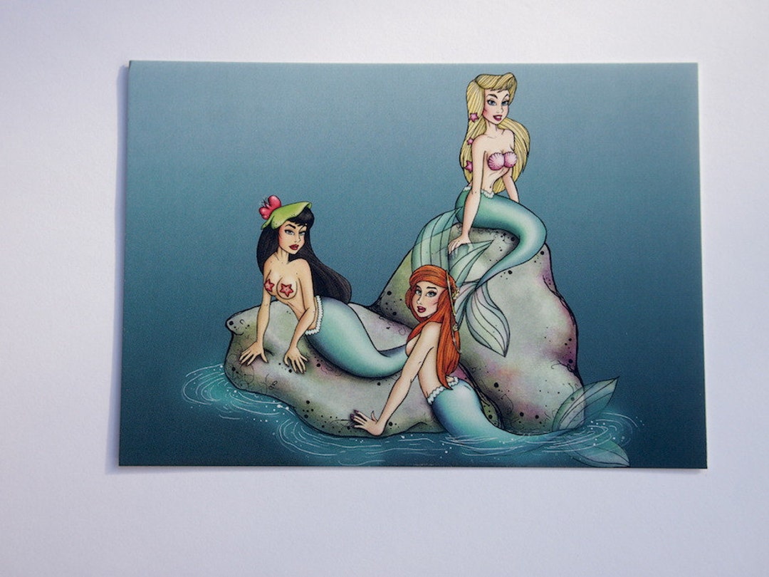 Mermaids From Peter Pan Postcard by Hungry Designs - Etsy