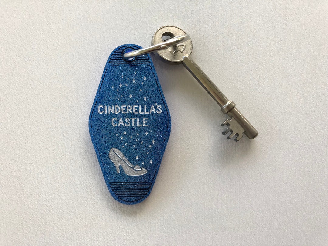 Cinderella - Cinderella's Castle - Glitter Key Ring - Keychain - Laser ...