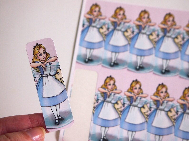 Sheet of Stickers Alice in a Bottle Alice in Wonderland - Etsy