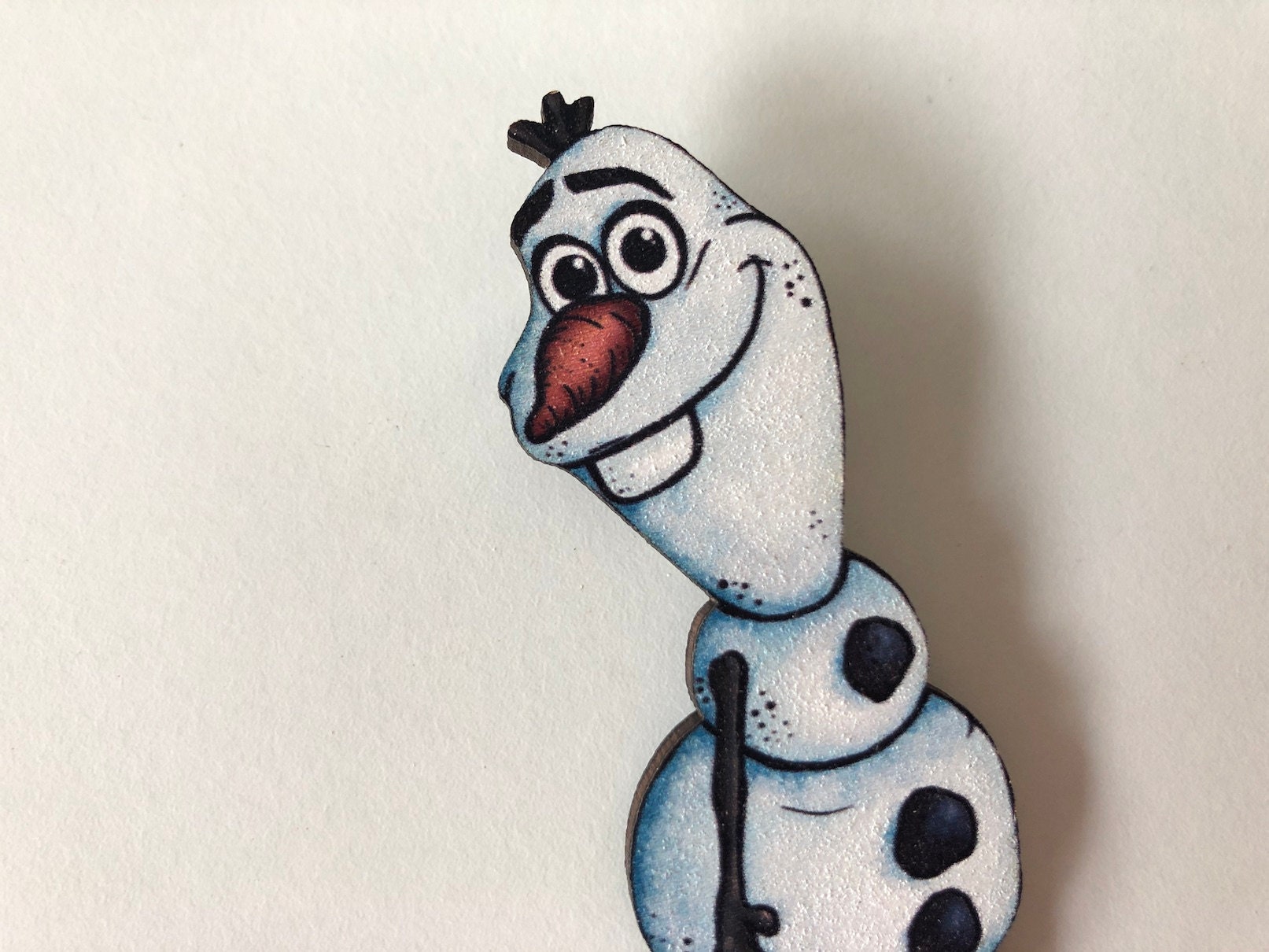 Olaf Frozen Laser Cut Wood Brooch | Etsy