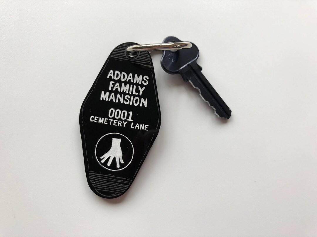 Addam's Family Mansion - Cemetery Lane - Keychain - Key Ring - Laser ...