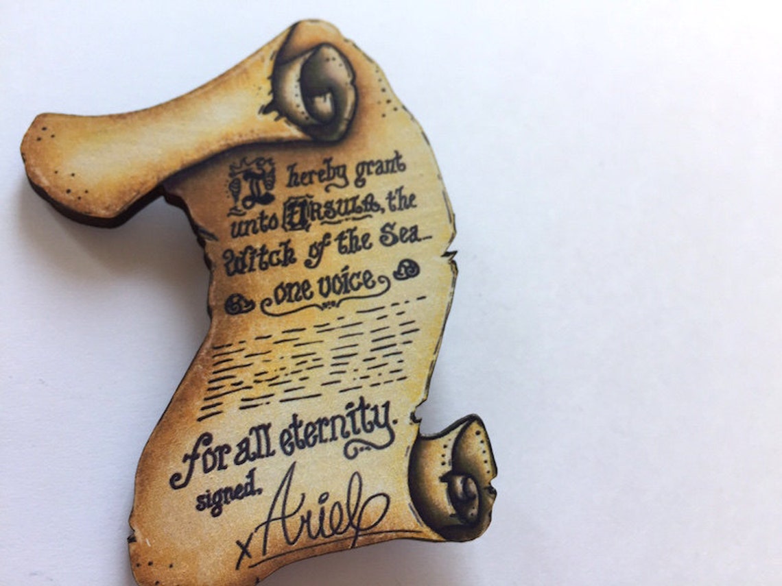 Ursula and Ariel Contract the Little Mermaid Laser Cut - Etsy
