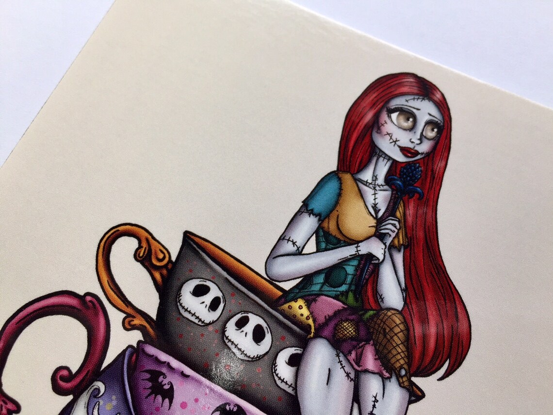 Teacup Sally A Nightmare Before Christmas Postcard | Etsy