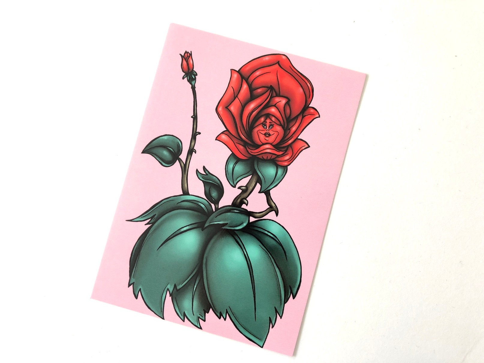 Red Rose Flower Garden Alice in Wonderland Postcard | Etsy