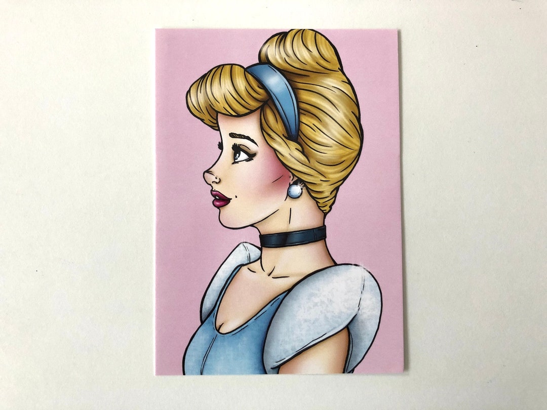 Cinderella Profile Postcard - Etsy Australia