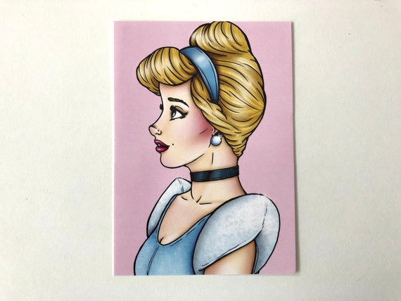 Cinderella Profile Postcard | Etsy Australia