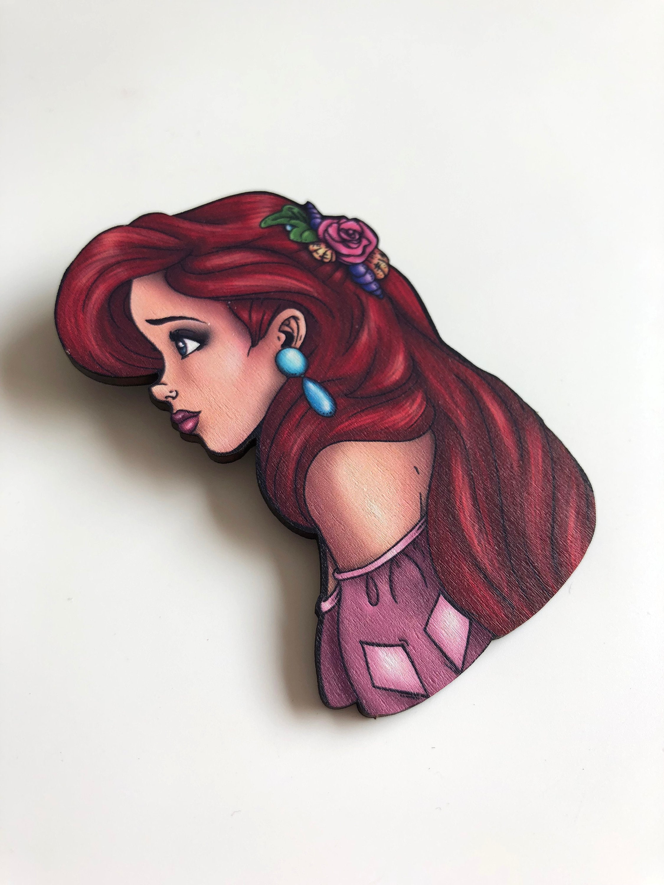 NEW LARGER Princess Profile Ariel the Little Mermaid - Etsy
