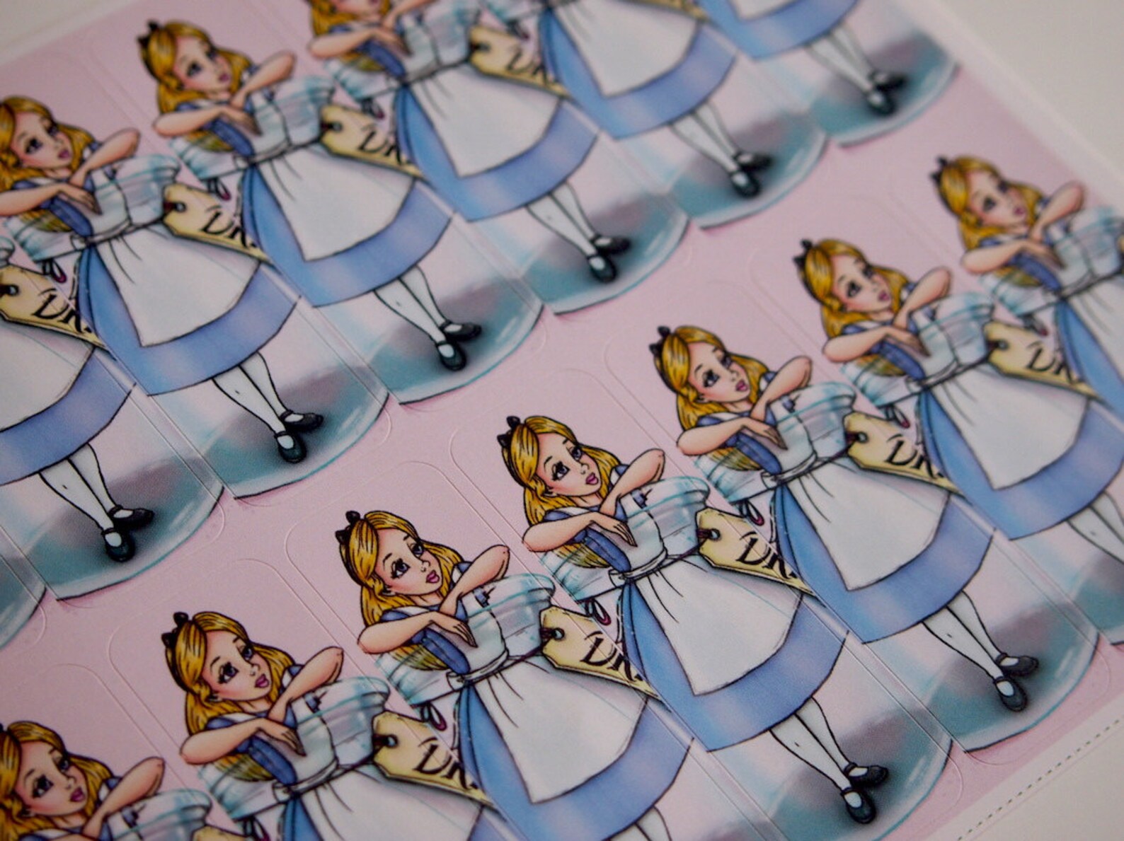 Sheet of Stickers Alice in a Bottle Alice in Wonderland - Etsy