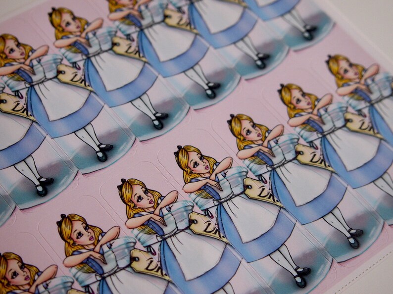 Sheet of Stickers Alice in a Bottle Alice in Wonderland - Etsy