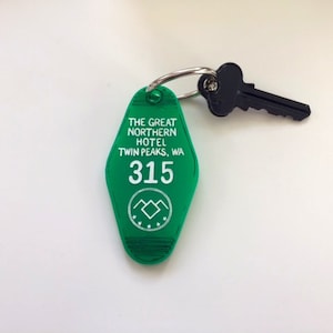 Twin Peaks the Great Northern Hotel Room Key Ring - Keychain - Laser ...