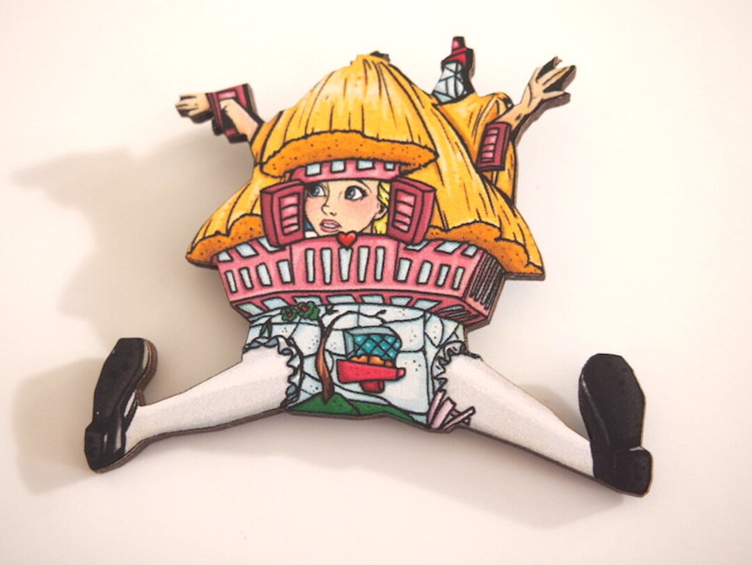 Alice in Wonderland - White Rabbit House - Laser Cut Wood Brooch - Etsy