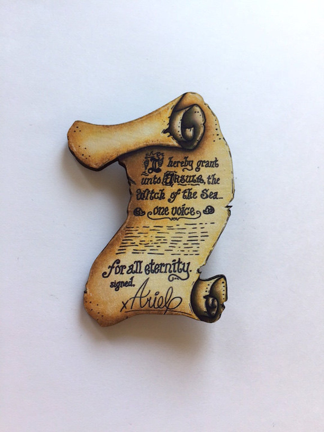 Ursula and Ariel Contract - the Little Mermaid - Laser Cut Wooden ...