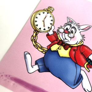 White Rabbit Alice in Wonderland Postcard - Etsy