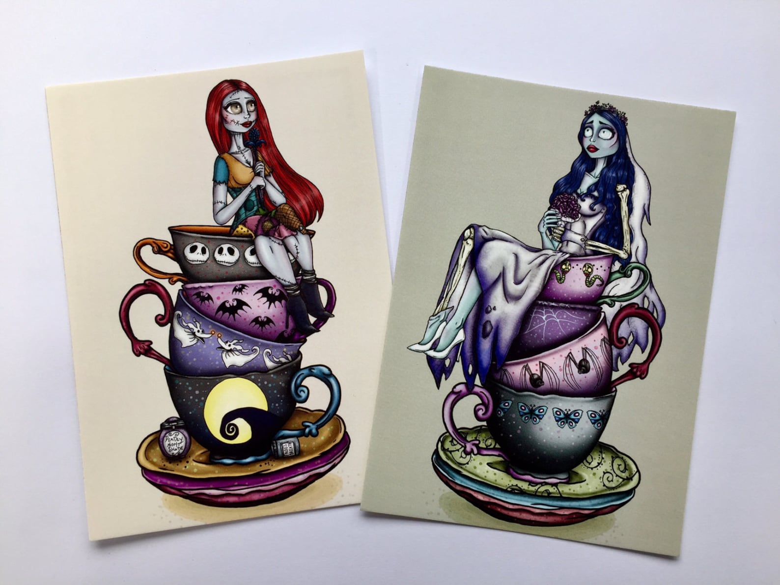 Teacup Emily the Corpse Bride Teacup Sally A Nightmare - Etsy