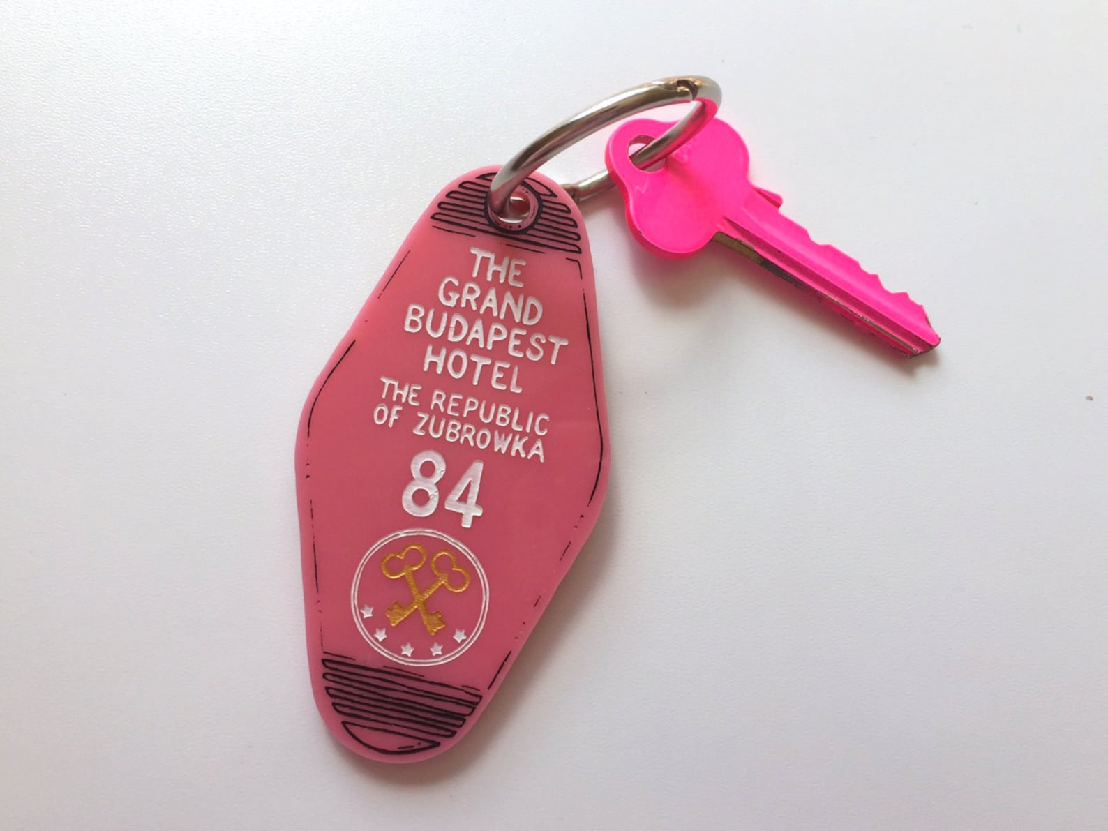 The Grand Budapest Hotel Hotel Room Key Ring Wes Anderson | Etsy