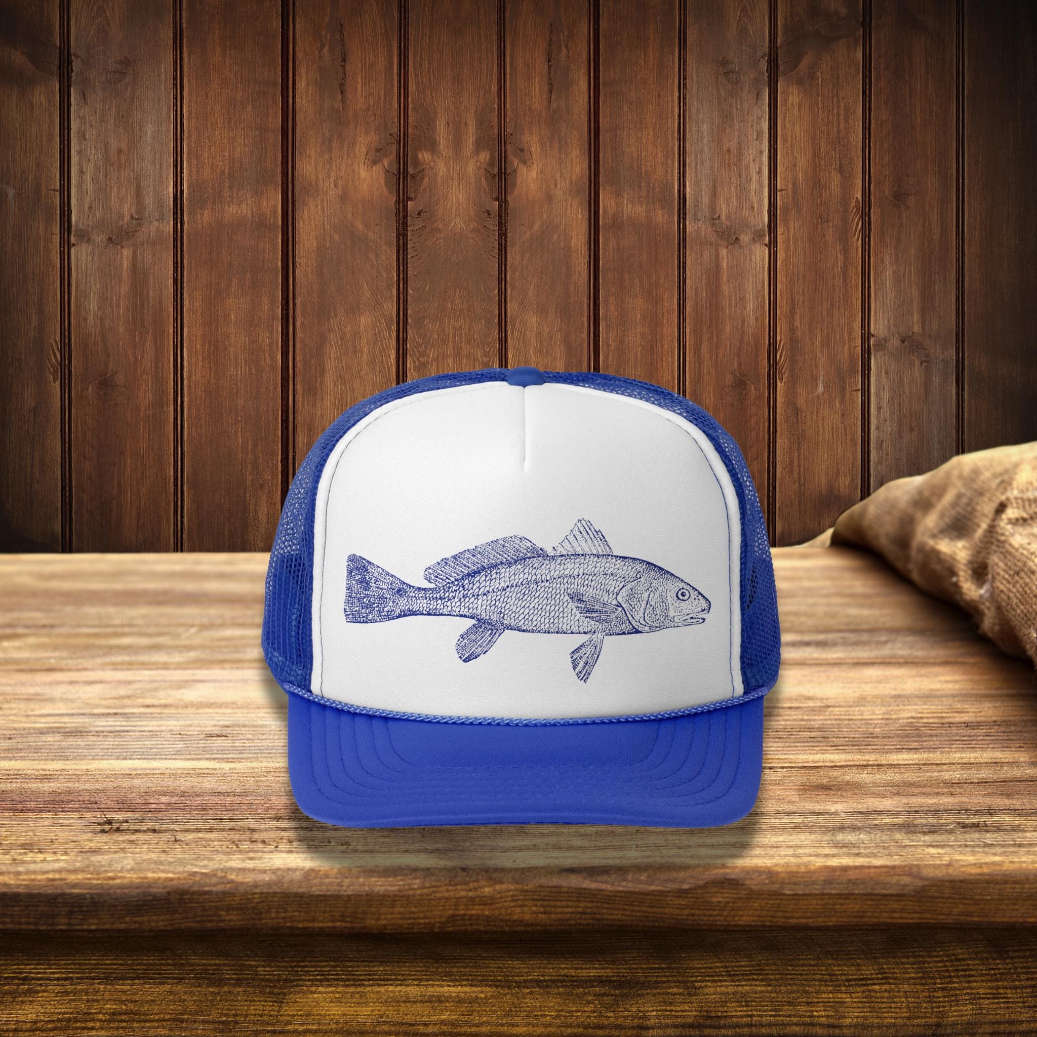 Fish Trucker Hat, Fishing Cap, Outdoor Hat, Angler's Hat, Adjustable ...