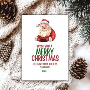Editable Christmas Greeting Card Template | Festive Holiday Design ...
