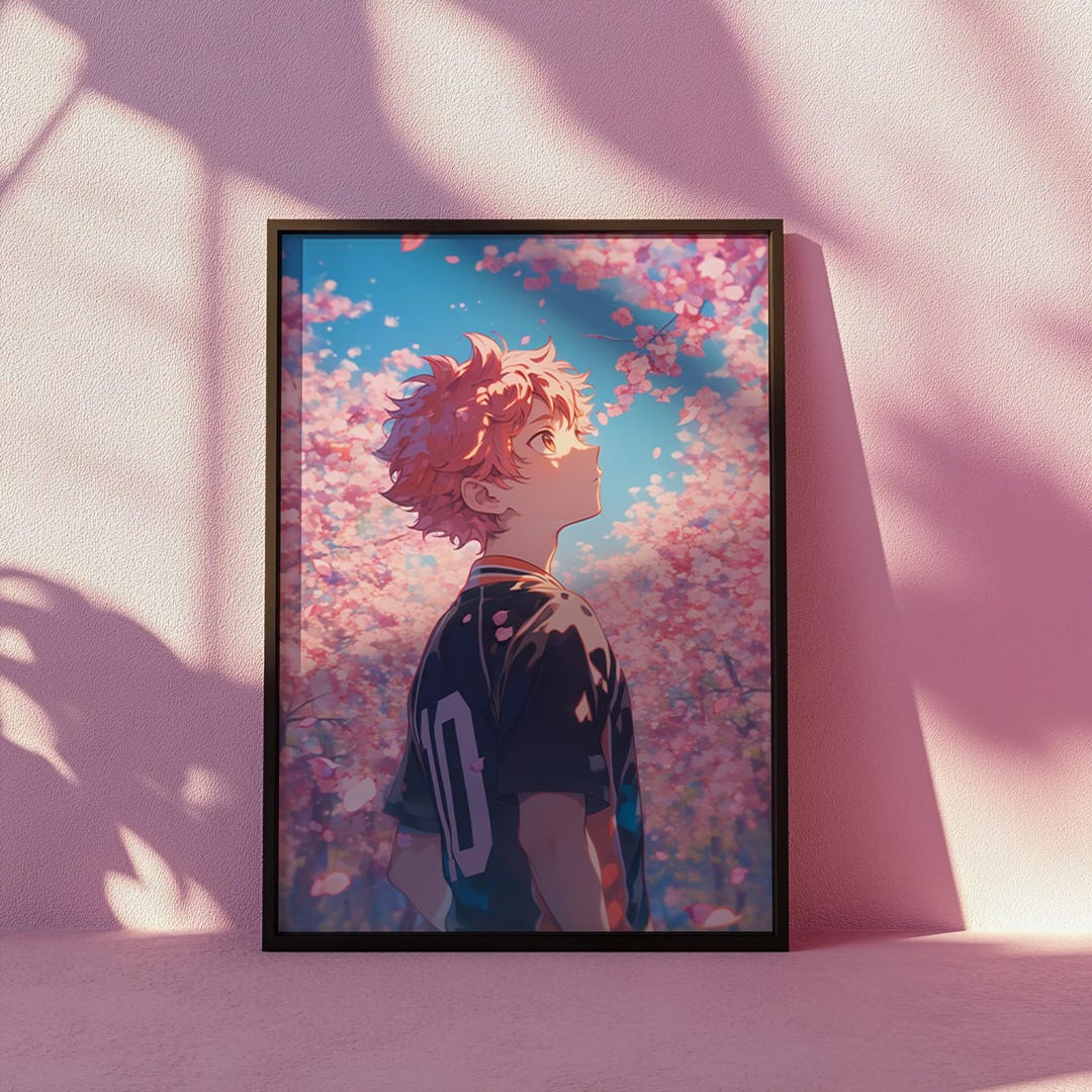 Shoyo Hinata Art Print | Haikyuu Poster | Kawaii Wall Decor | Anime ...