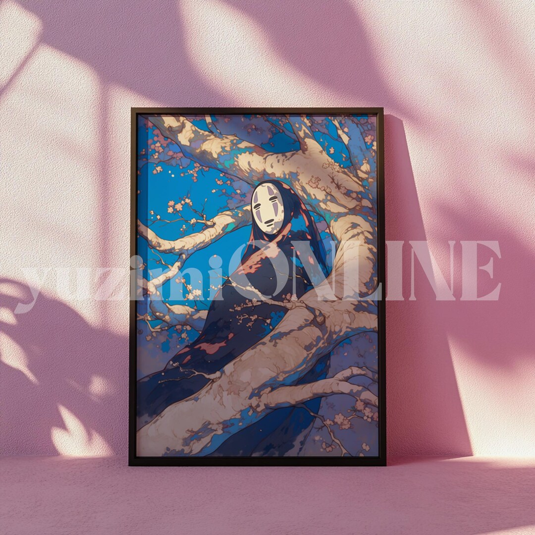 No-face Art Print | Spirited Away Poster | Studio Ghibli Wall Art ...