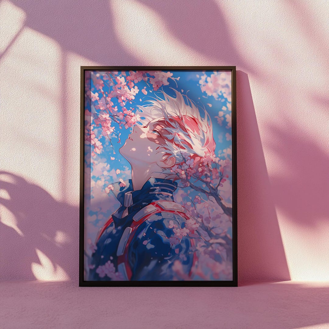 Shoto Todoroki Anime Print My Hero Academia Poster Kawaii Wall Decor ...