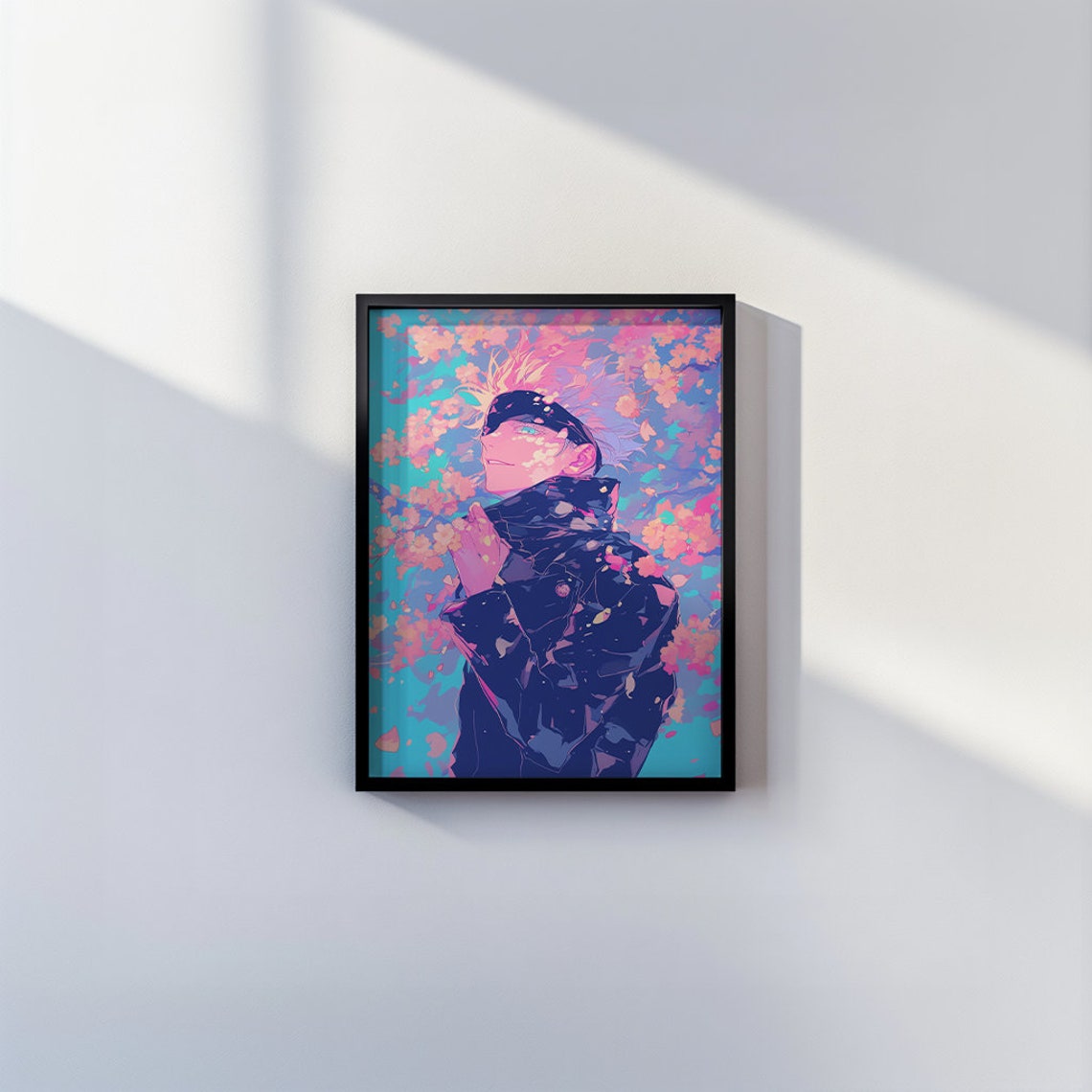 Satoru Gojo Anime Print Jujutsu Kaisen Poster Kawaii Wall Decor Otaku ...