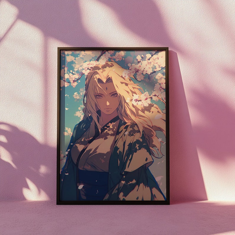 Tsunade Art Print Naruto Anime Poster Kawaii Wall Decor Otaku Gift ...
