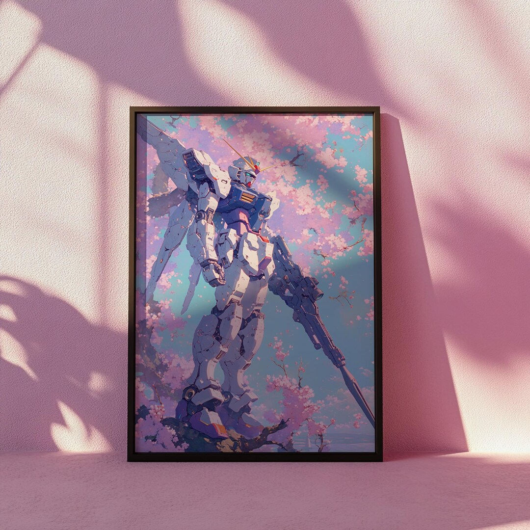 Wing Gundam Anime Print | Mobile Suit Gundam Wing Poster | Kawaii Mech ...
