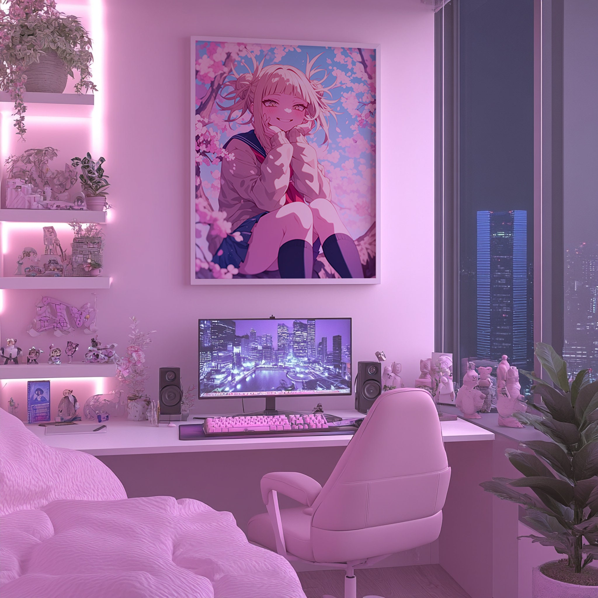 Himiko Toga Anime Print My Hero Academia Poster Kawaii Wall Decor Otaku ...