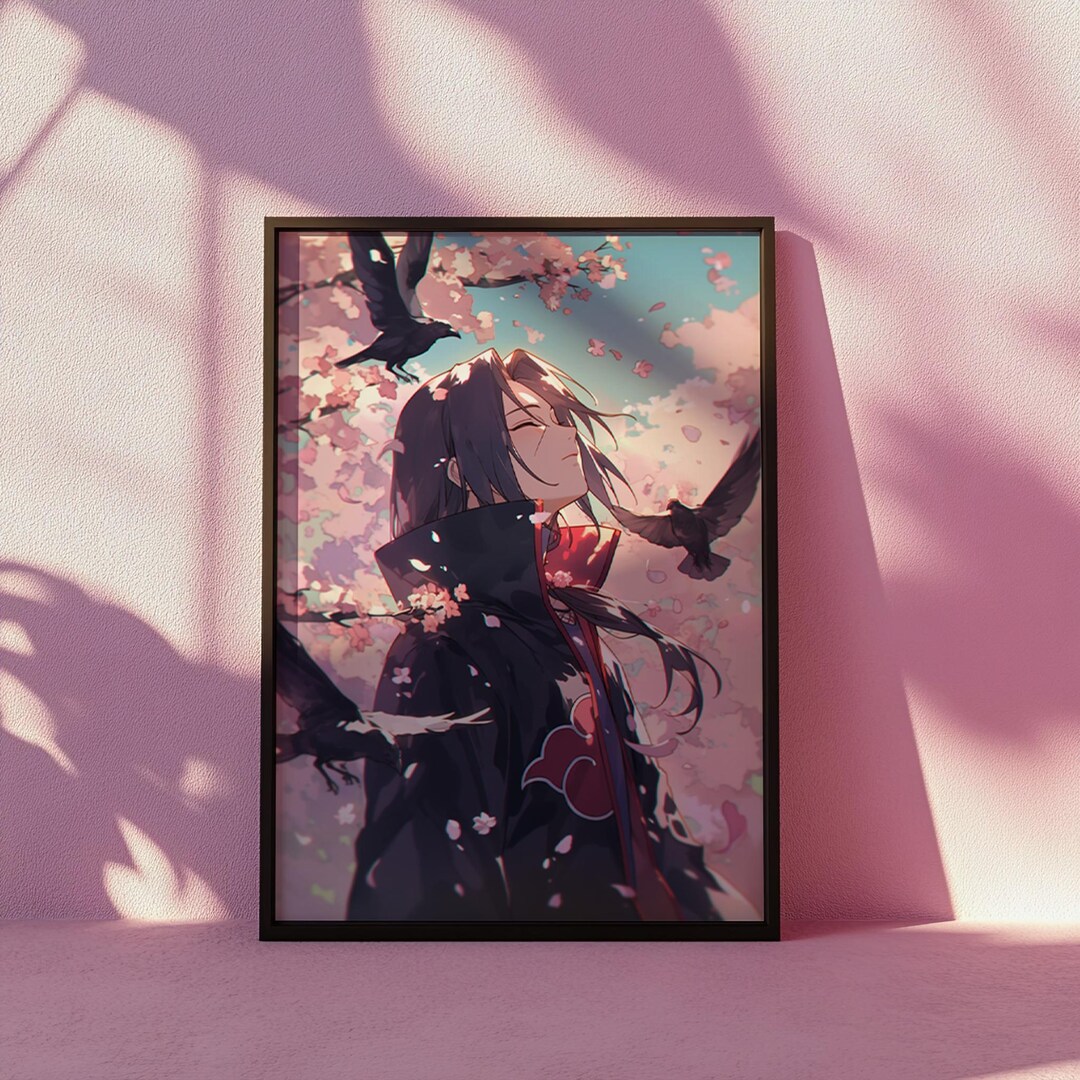 Itachi Uchiha Art Print | Naruto Poster | Kawaii Wall Decor | Retro ...