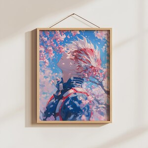 Shoto Todoroki Anime Print My Hero Academia Poster Kawaii Wall Decor ...