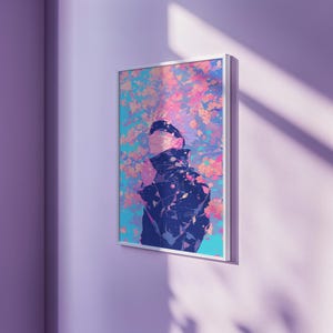 Satoru Gojo Anime Print Jujutsu Kaisen Poster Kawaii Wall Decor Otaku ...