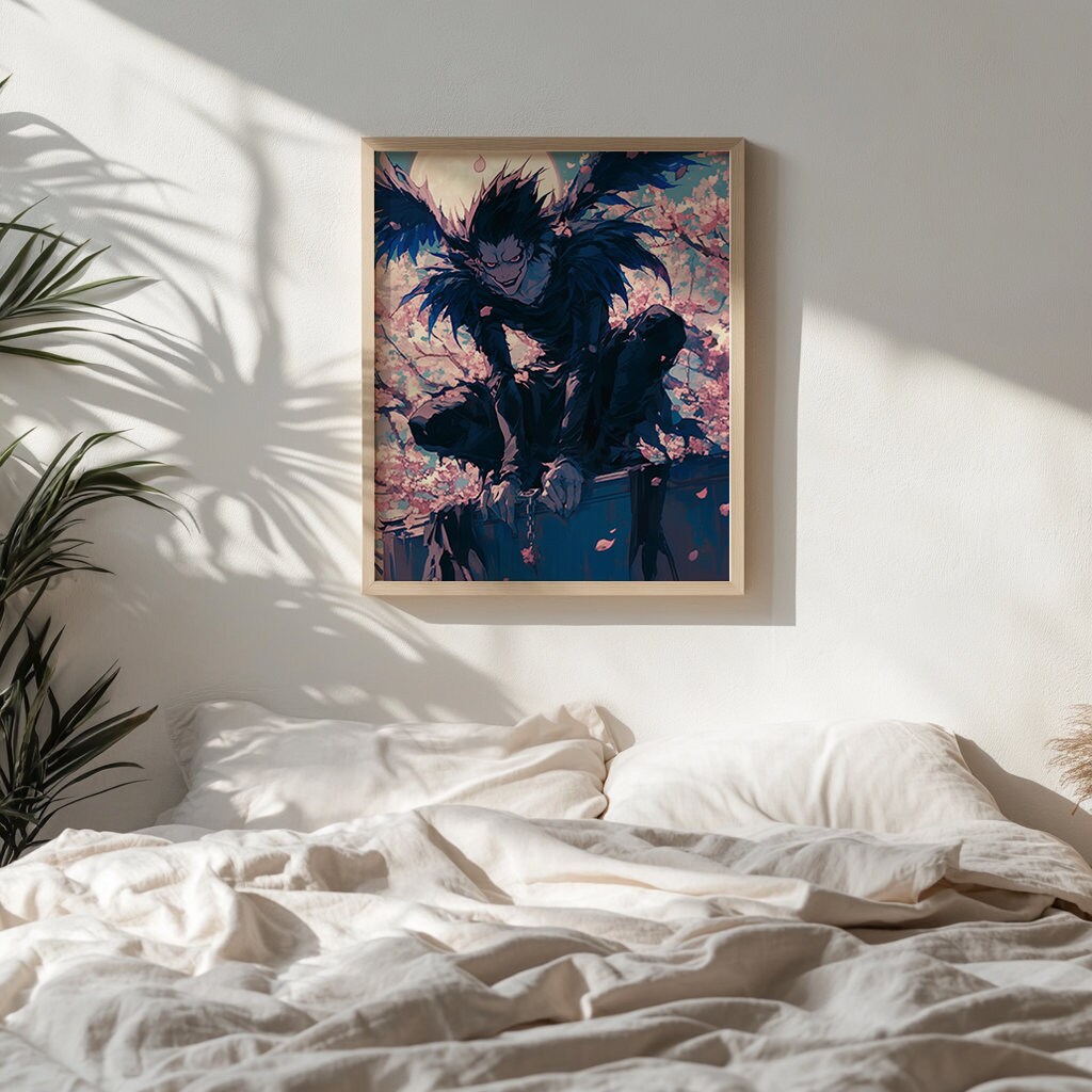 Ryuk Art Print Death Note Anime Poster Kawaii Wall Decor Otaku Gift ...