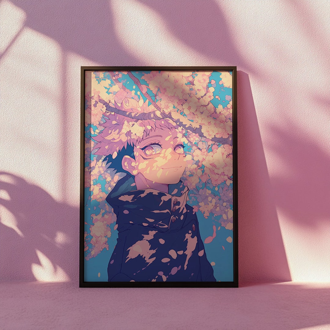 Yuji Itadori Art Print | Jujutsu Kaisen Anime Poster | Kawaii Wall ...
