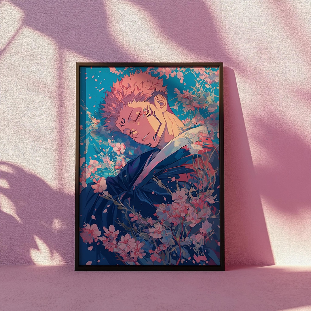 Ryomen Sukuna Art Print | Jujutsu Kaisen Poster | Kawaii Wall Decor ...