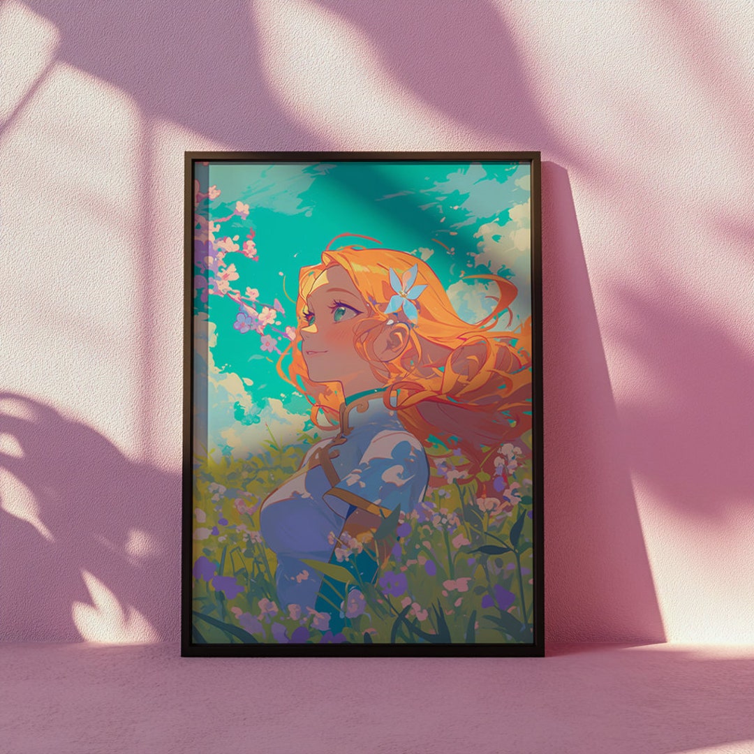 Orihime Inoue Art Print | Bleach Anime Poster | Kawaii Wall Decor ...