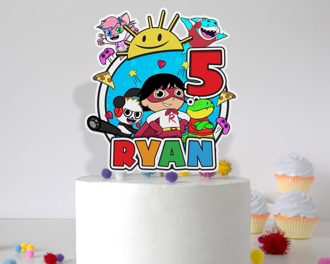 Printable Ryan's Birthday Cake Topper | Personalizable World Birthday ...