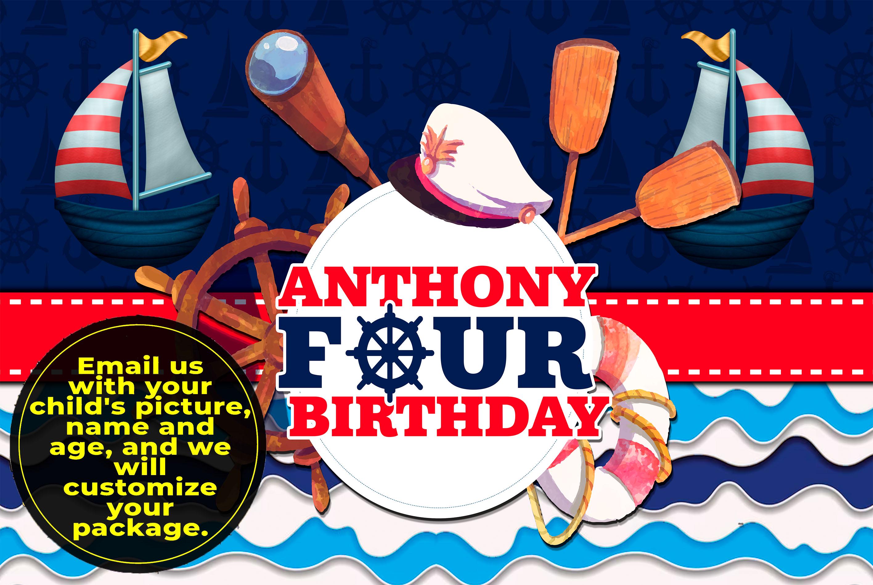 Sailor Birthday Party Decorations: Nautical Theme Bundle (PDF) - Etsy